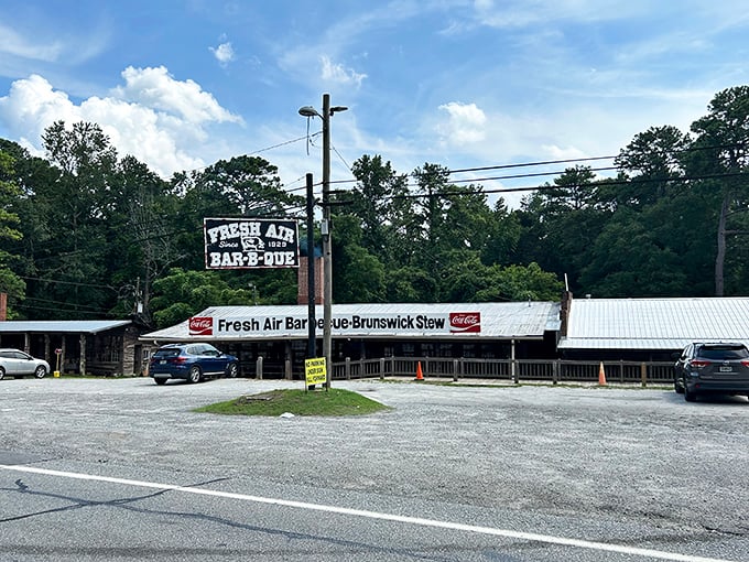 Where the Coca-Cola sign is as classic as the barbecue recipe. This roadside spot has been smoking before smoking was cool.