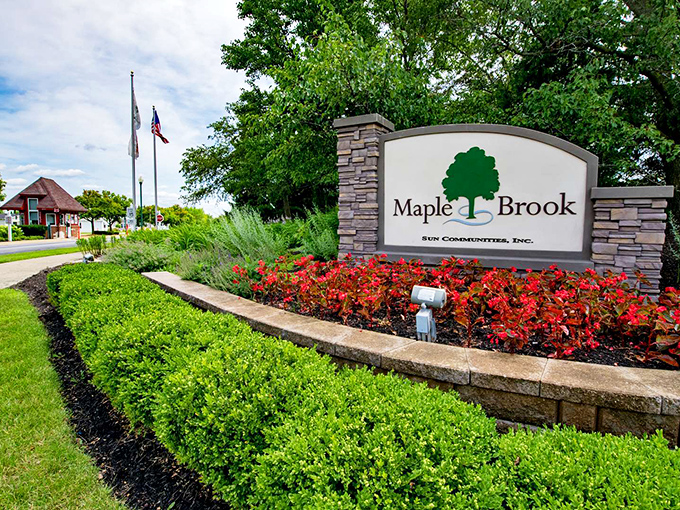 First impressions matter! Maple Brook's entrance garden is maintained with more care than most people give their LinkedIn profiles.