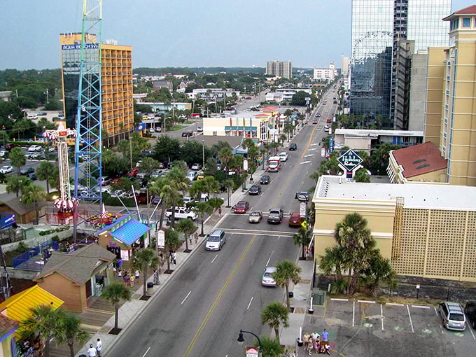 Ocean boulevard stretches endlessly, promising adventure around every colorful corner and palm tree.