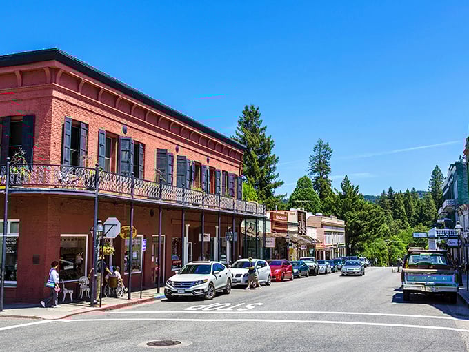 The Sierra foothills cradle Nevada City in a green embrace, where mountain living meets Gold Rush history.