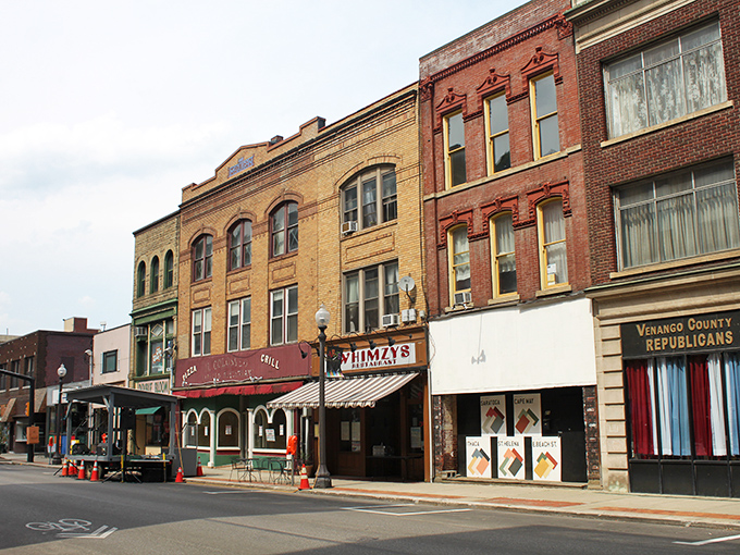 Oil City's main street showcases architectural gems that speak to its industrious past and enduring charm.