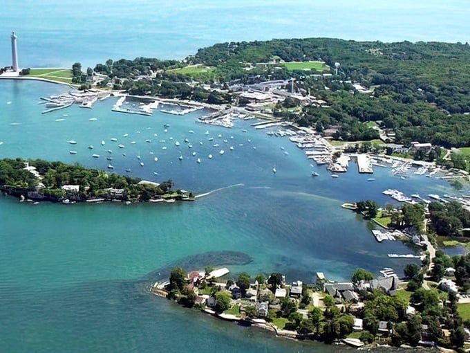 The harbor at Put-in-Bay cradles boats of every size and color—a floating neighborhood where everyone has the best view.