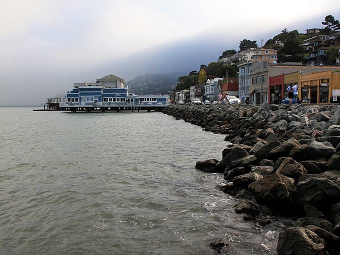 The waterfront where boats and buildings reflect each other like old friends sharing stories.