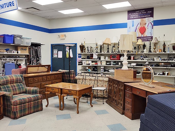 Quality furniture at prices that'll make your wallet sigh with relief – that's the Saint Vincent de Paul promise.