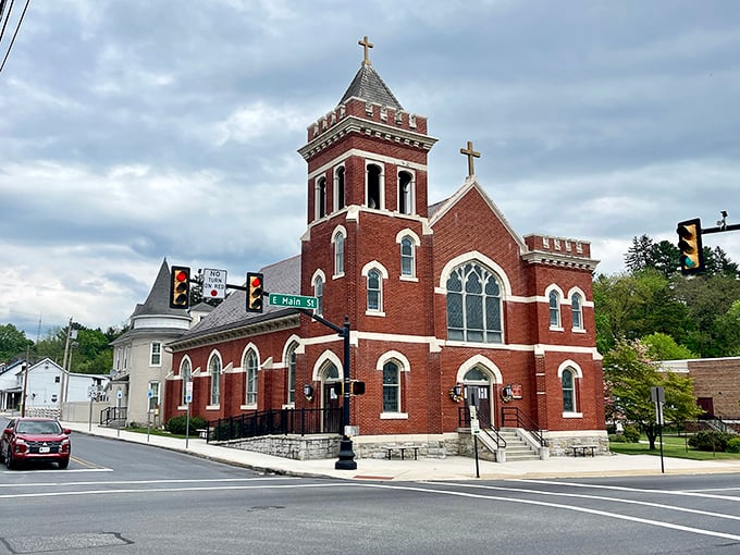 Heaven meets Main Street! This brick church stands like Waynesboro's architectural exclamation point, commanding respect at every traffic light change.