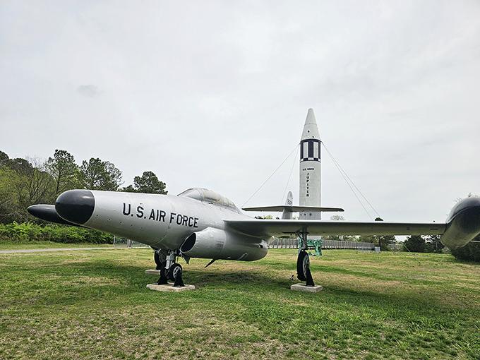 Cold War cool meets aviation history at Air Power Park, where retired military aircraft remind us of Hampton's deep aerospace roots.