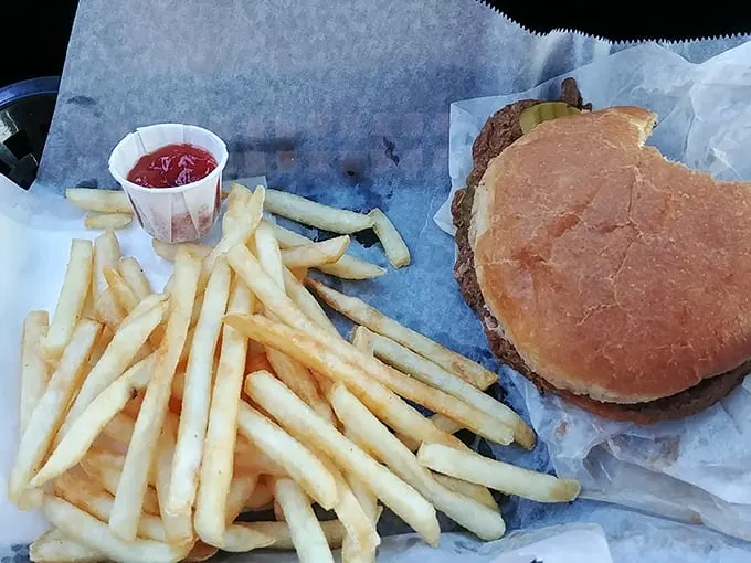 The BBQ beef sandwich with fries—proof that happiness doesn't need to be complicated, just served on the right kind of bun.