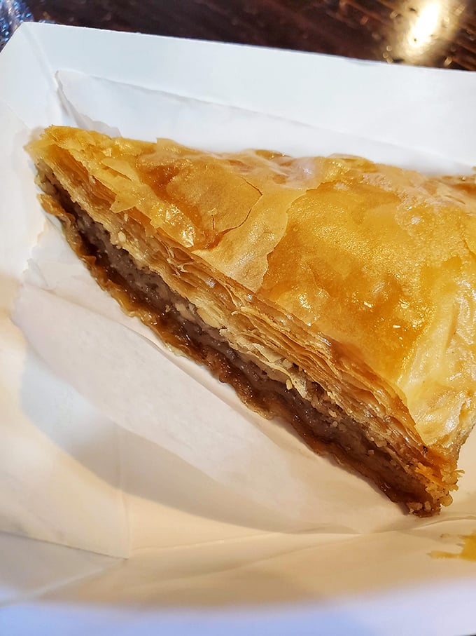 Layers of flaky phyllo cradle a sweet, nutty filling in this baklava—proof that Rusty's maritime journey includes delicious stops in Mediterranean ports.