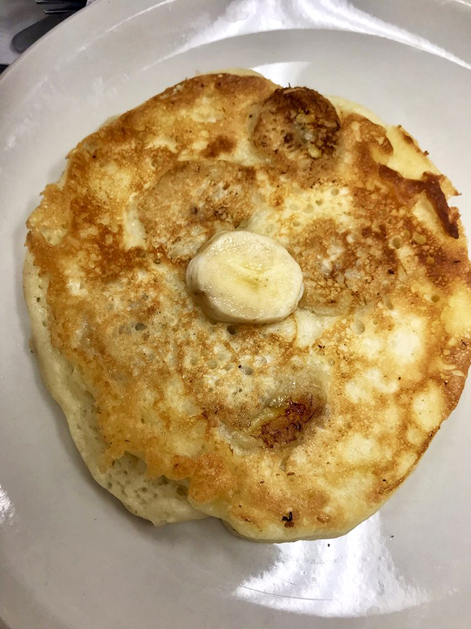 A pancake that's achieved golden-brown perfection. That pat of butter slowly melting at the center is breakfast's version of a spotlight on Broadway.