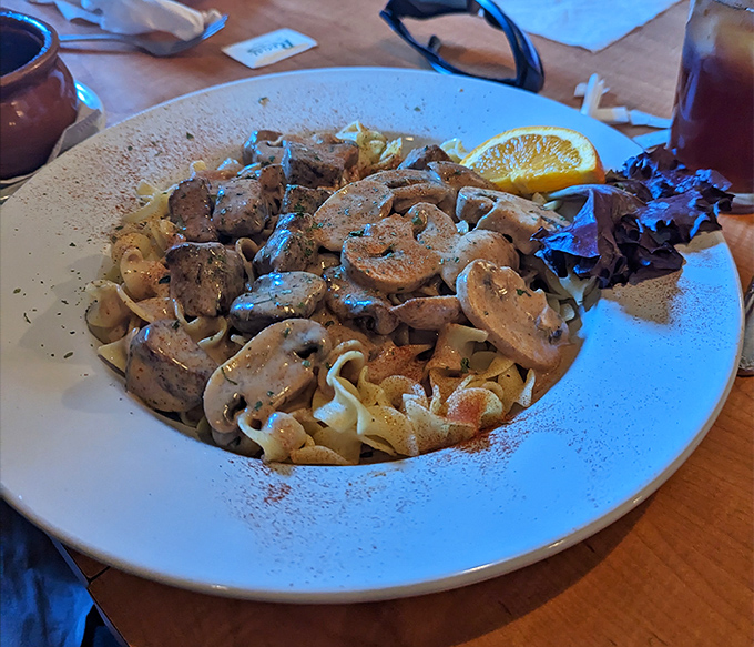 Stroganoff that would make a Russian grandmother nod in approval. Those mushrooms aren't just along for the ride—they're essential co-stars in this comfort classic.