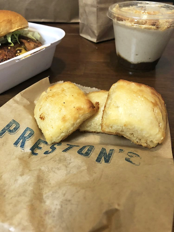 Fresh biscuits that would make your Southern grandmother nod in approval – buttery, flaky perfection that demands to be savored.