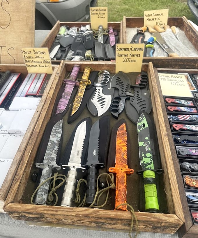 Survival tools or conversation pieces? These blades would make Crocodile Dundee nod with approval while your HOA president raises an eyebrow.