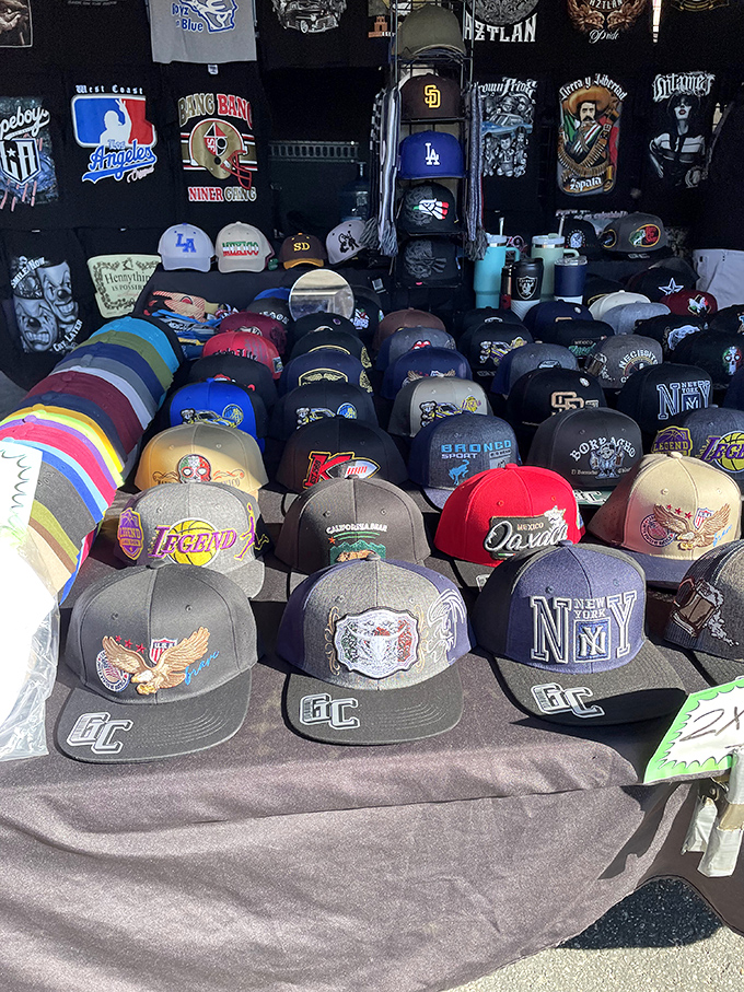 Hat heaven for sports fans and fashion enthusiasts alike. Your next favorite cap is hiding somewhere in this sea of brims.