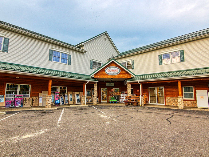 Charm Outdoors welcomes visitors with architectural details that blend modern convenience with traditional aesthetics—much like the community itself.