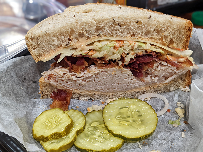 Layer upon glorious layer—this sandwich construction has more architectural integrity than most Florida beachfront properties.