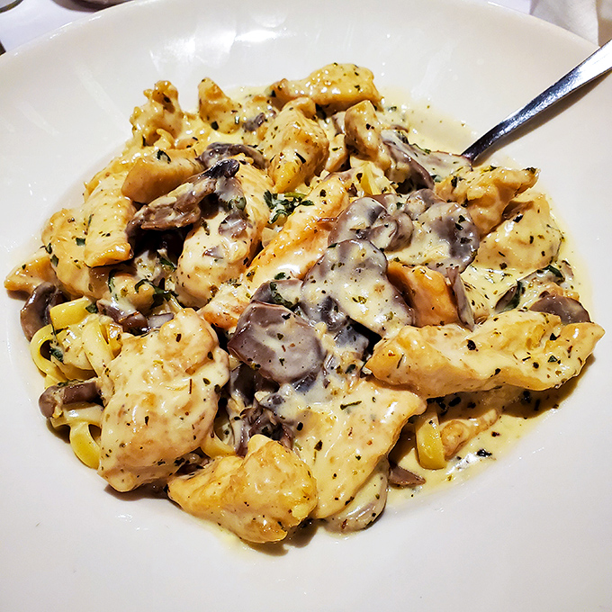 Chicken Marsala that would make your Italian grandmother weep with joy. Those mushrooms have clearly been living their best life in wine sauce.
