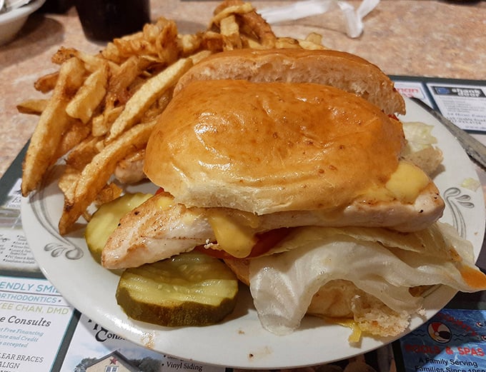 A sandwich that requires both hands and possibly a nap afterward—the universal language of satisfaction.