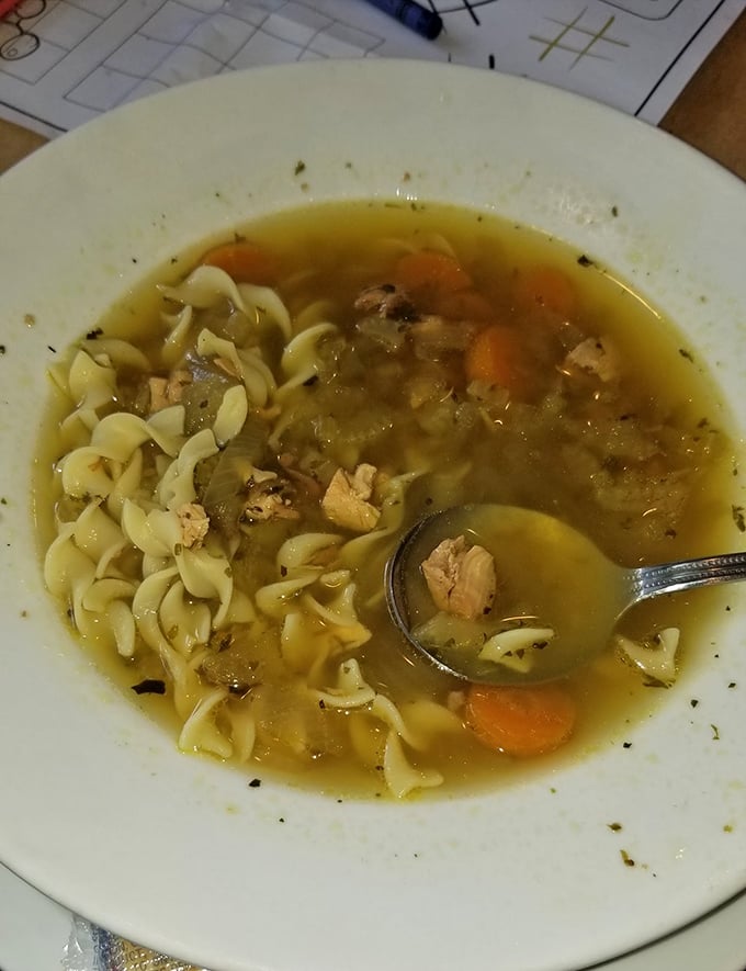 Chicken soup so clear and comforting you can see your childhood reflected in it—the perfect prescription for whatever ails you.