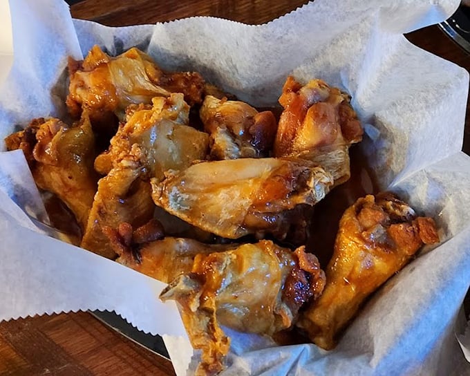 Wings that don't need a sporting event as an excuse. Crispy, saucy, and unapologetically messy—exactly as the wing gods intended. 
