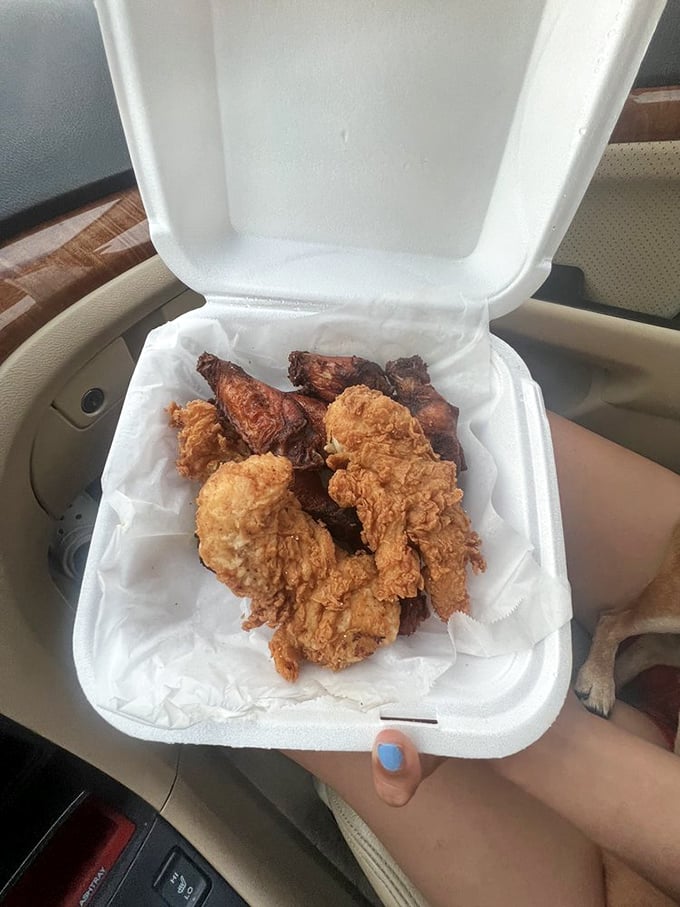 Proof that sometimes the simplest things—perfectly fried chicken with just the right seasoning—can create the most profound happiness.