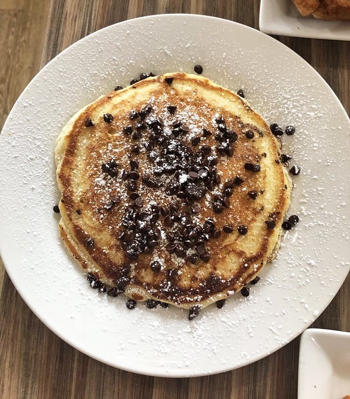 Chocolate chip pancakes that prove some childhood dreams are worth pursuing well into your golden years.