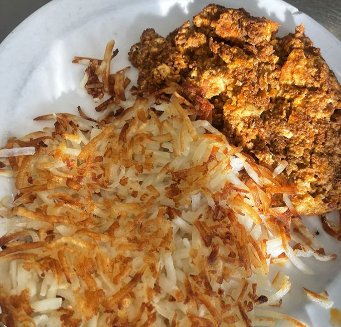 Crispy, golden hash browns sharing the plate with perfectly seasoned chorizo – a breakfast marriage made in Arizona heaven.
