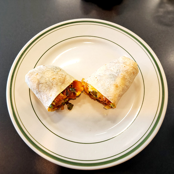 This chorizo burrito doesn't mess around – it's a handheld fiesta that means business.