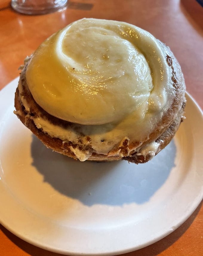 These cinnamon rolls could make a monk break his vow of silence – sticky, sweet, and absolutely worth the indulgence.