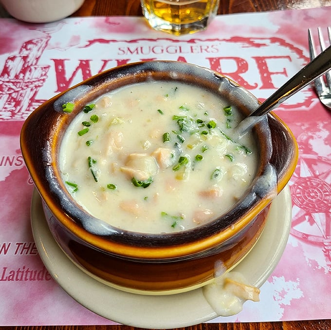 Not your average chowder—this bowl contains all the secrets of the sea, served with a side of "where have you been all my life?"