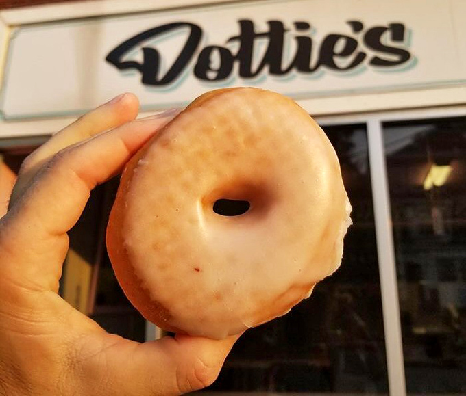 Sometimes perfection comes in the simplest form – a classic glazed ring of pure, unadulterated joy.