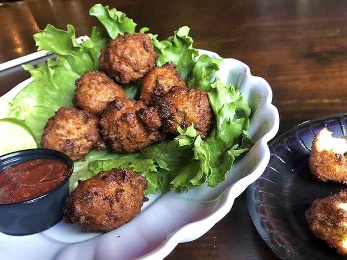 These conch fritters aren't just appetizers—they're little islands of flavor. Crispy outside, tender inside, they're the perfect introduction to Florida's coastal cuisine.