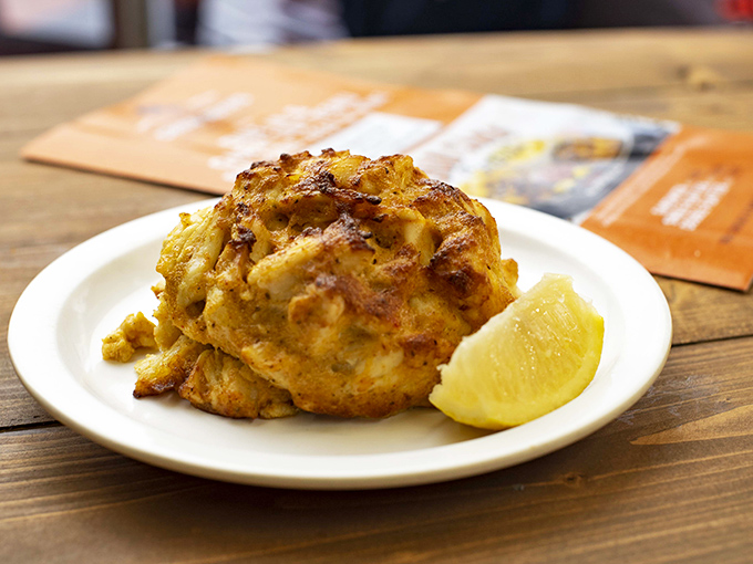 Golden-crusted crab cakes that whisper sweet Chesapeake secrets with every perfectly seasoned, flaky bite.