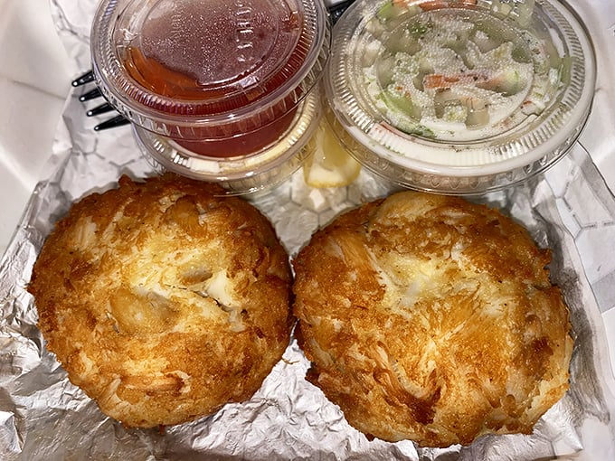 These golden-brown crab cakes are what Maryland dreams are made of—mostly crab, minimal filler, and absolutely zero pretension.