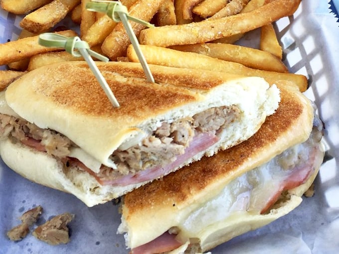 The Cuban sandwich – Florida's gift to the culinary world – pressed to perfection and ready for its close-up.