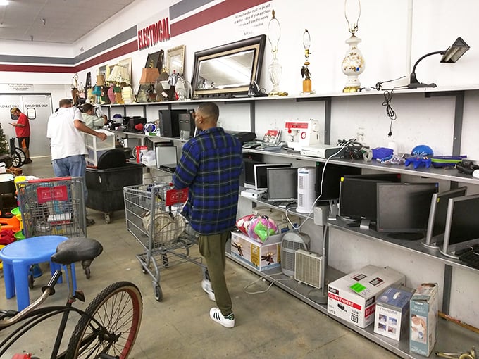 From vintage stereos to kitchen gadgets with mysterious purposes, the electronics section is where tech goes for its second act.