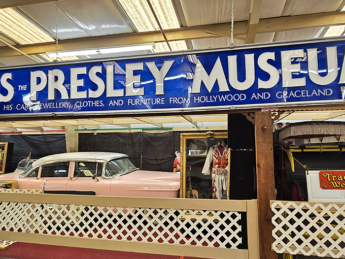 Elvis hasn't left the building – he's got his own museum! Complete with a pink Cadillac that would make the King proud.
