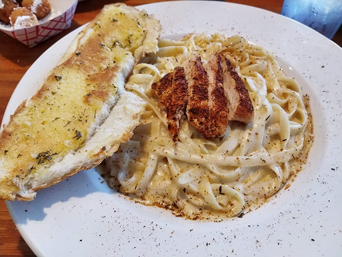 Fettuccine alfredo so creamy, it should come with its own warning label for pure indulgence.