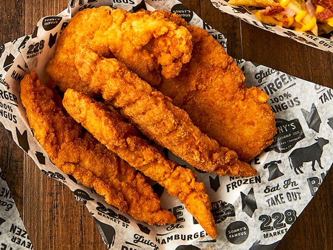 Chicken fingers so perfectly golden and crisp, they make you wonder why we ever bothered growing up and ordering "adult food."