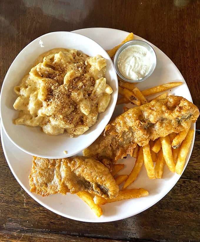Lake Erie's finest meets fryer perfection, proving that sometimes the best catches happen right in your neighborhood.