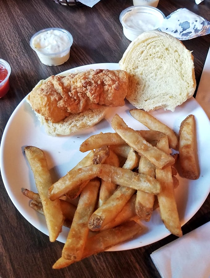 Golden fries and a perfectly fried fish sandwich—the lunch combo that's launched a thousand food comas. Simple pleasures that remind you why classics never go out of style.