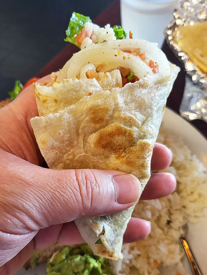 The humble flour tortilla—warm, pliable, and ready for its supporting role in the flavor blockbuster that's about to unfold.