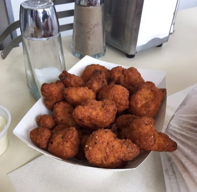 Fried cauliflower that could convert even the most dedicated vegetable skeptic. Crispy outside, tender inside—the Upper Peninsula's answer to popcorn chicken.