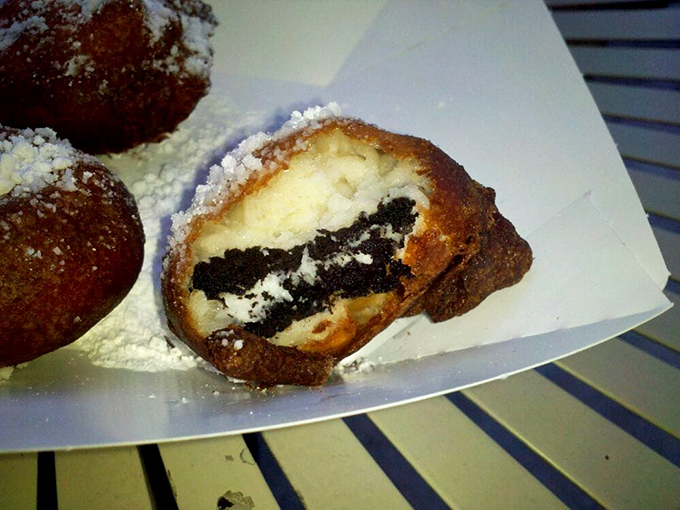 Fried Oreos—because sometimes dessert needs to be as rebellious as your teenage years. The warm, melty center is worth every extra minute on the treadmill.