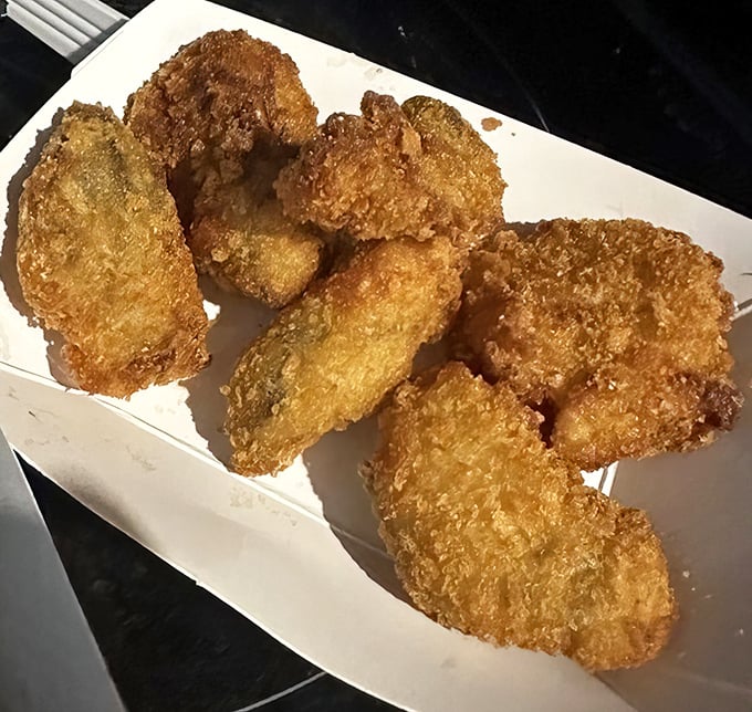Fried oysters that would make coastal restaurants jealous. Crispy exterior, briny interior, and a squeeze of lemon—seafood perfection in Ohio.
