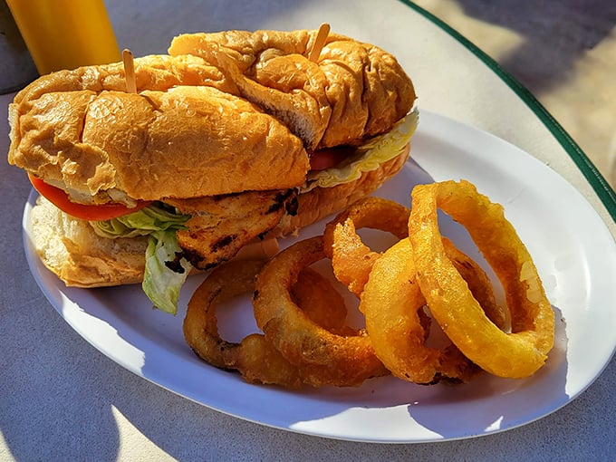 This chicken sandwich isn't trying to win awards or go viral—it's just doing what it's supposed to: making you happy.