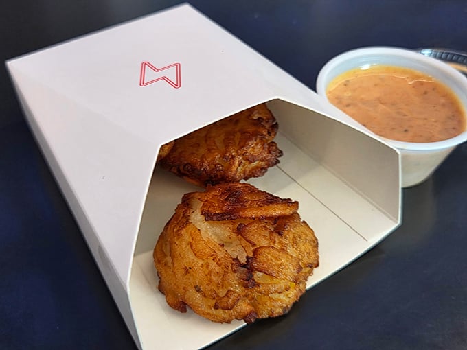 Golden-brown hash brown bites that look like they were fried in the future – crispy on the outside, fluffy inside, and utterly irresistible.