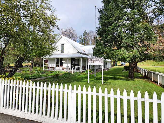 The Highland Art Center's white picket fence isn't keeping anyone out – it's inviting you in for a dose of culture without the pretension.