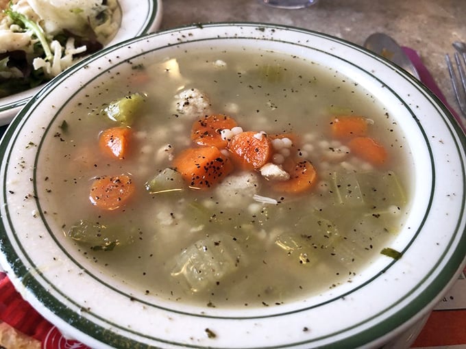 This Italian wedding soup isn't just broth – it's a celebration in a bowl where carrots, celery, and tiny meatballs dance together in perfect harmony.