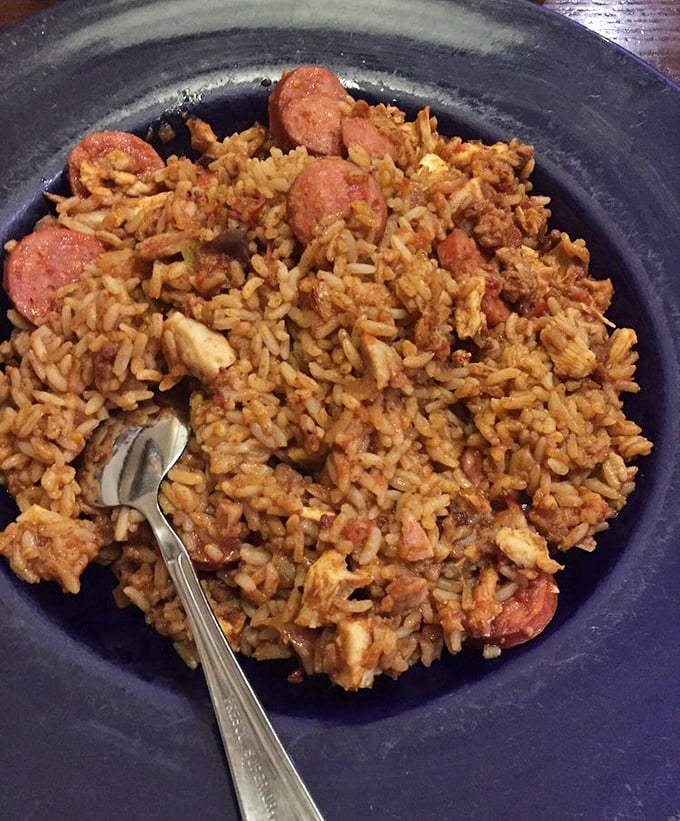 Jambalaya that tells a story with every bite—the rice, the sausage, the spices all harmonizing like a well-rehearsed jazz quartet.