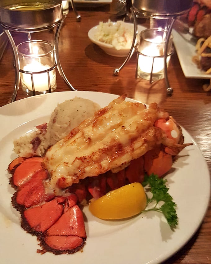 The lobster tail and tender steak create the surf and turf equivalent of Astaire and Rogers—a perfectly choreographed dance of flavors by candlelight.